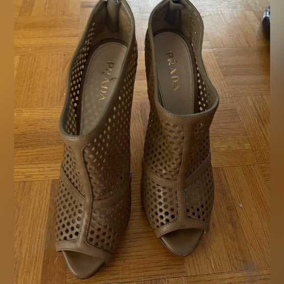 Prada | Shoes | 200s Prada Summer Ankle Boot In Perforated Leather ...